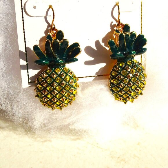 Bay Studio | Jewelry | Bay Studio Dangling Pineapple Earrings New | Poshmark
